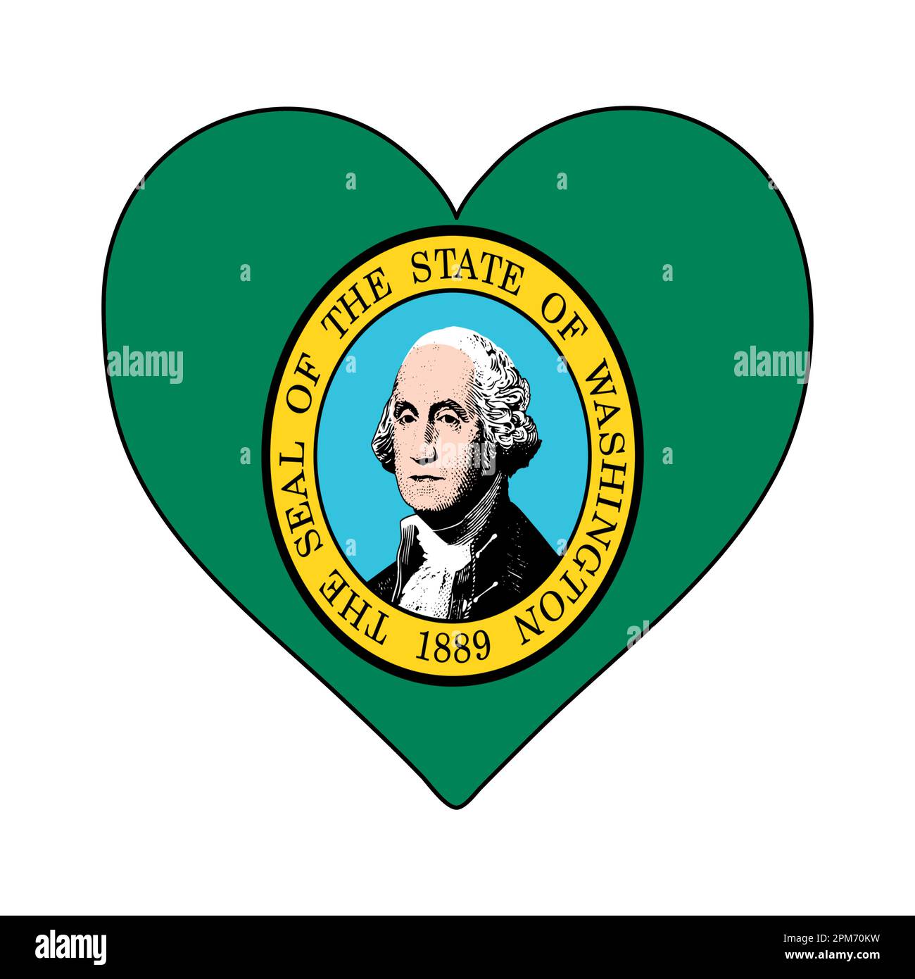 Washington Heart Shape Flag. Love Washington. Visit Washington ...