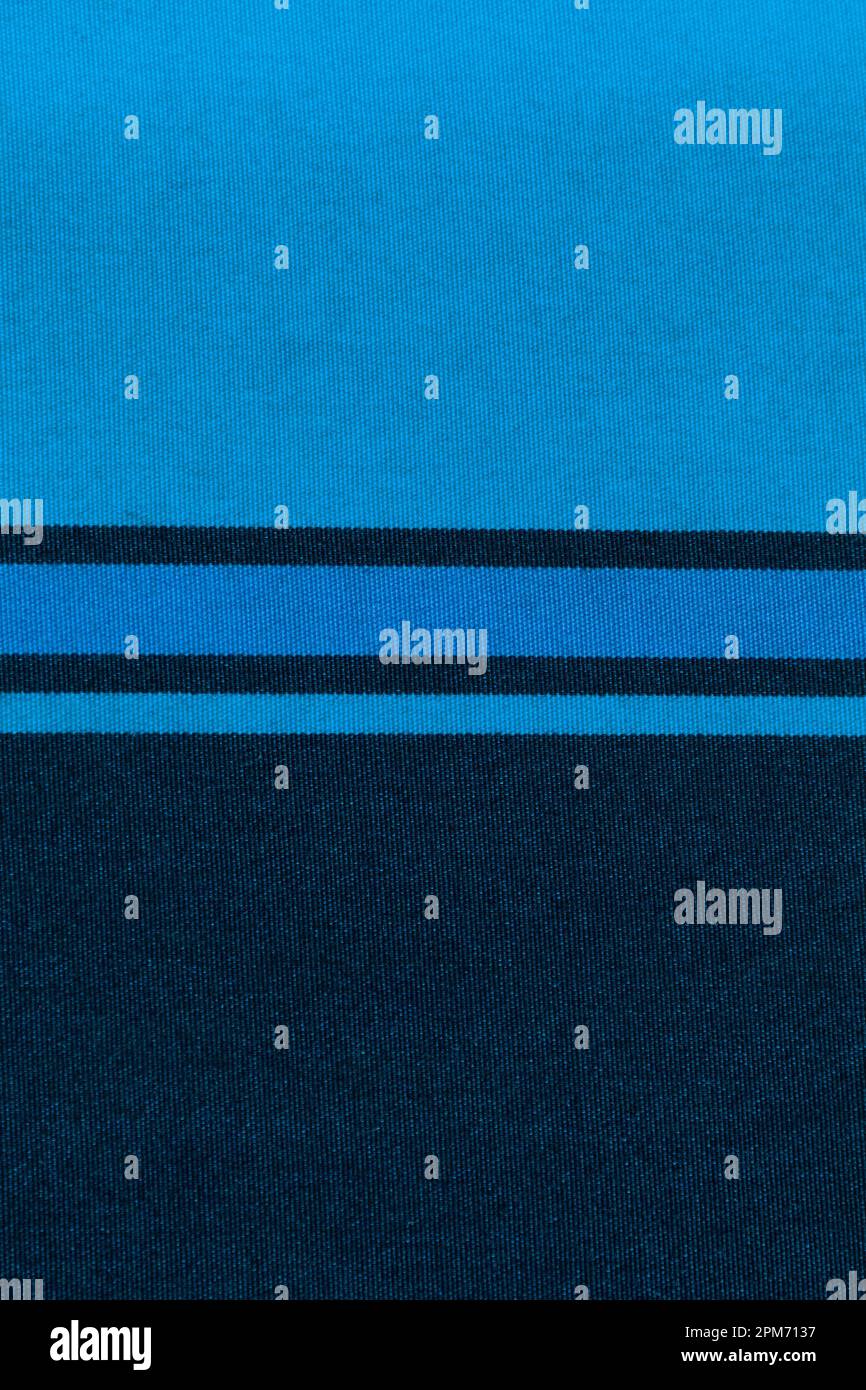 Light and dark blue fabric swatch with bold colours and stripes for use ...