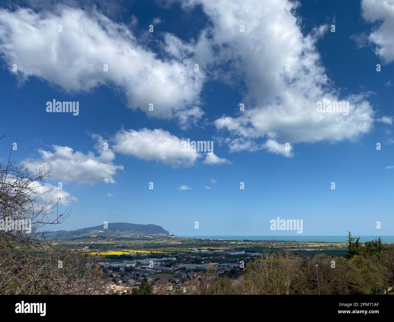 Scenic View of Mount Conero and Riviera from Loreto, Le Marche, Italy ...