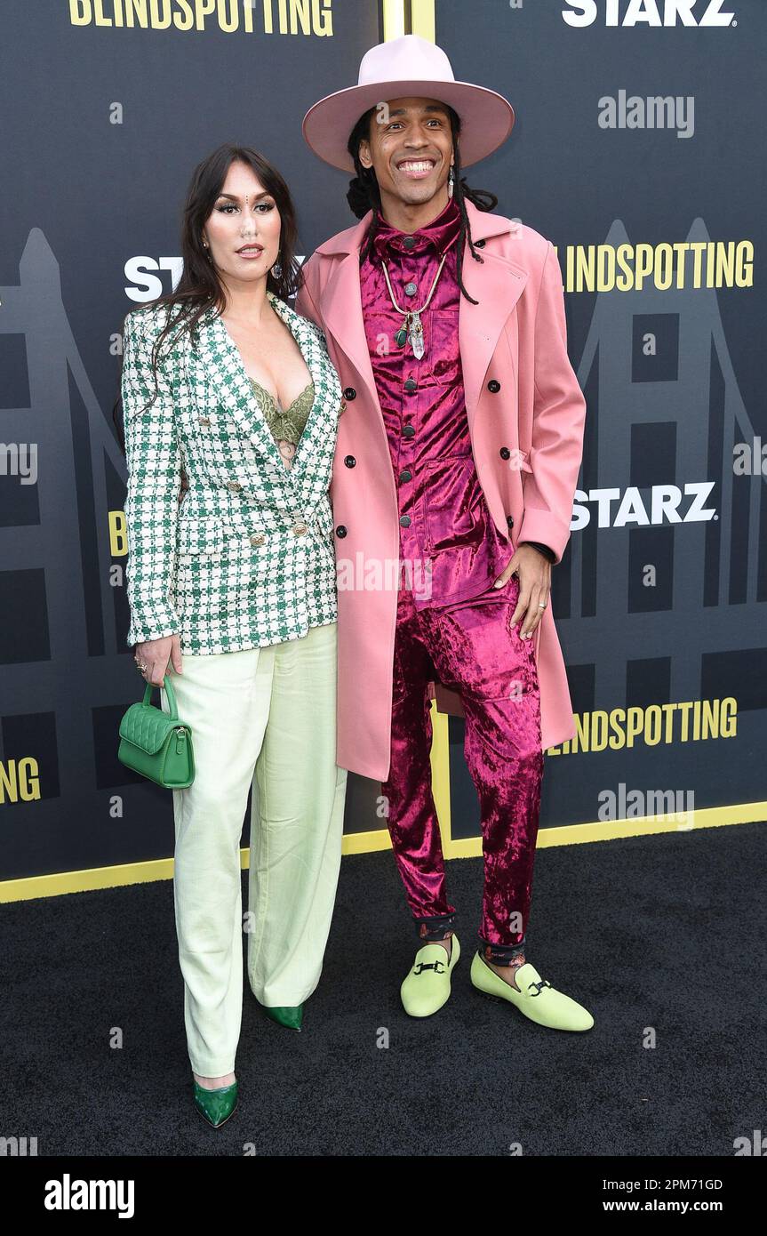 Malaena Eagle, left, and Jon Boogzarrives at the premiere of ...