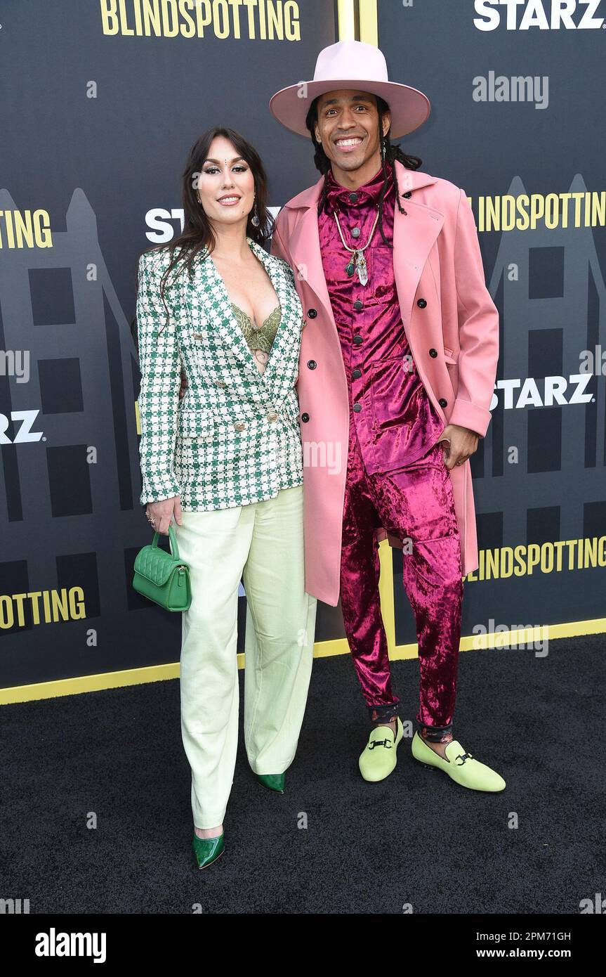 Malaena Eagle, left, and Jon Boogzarrives at the premiere of ...