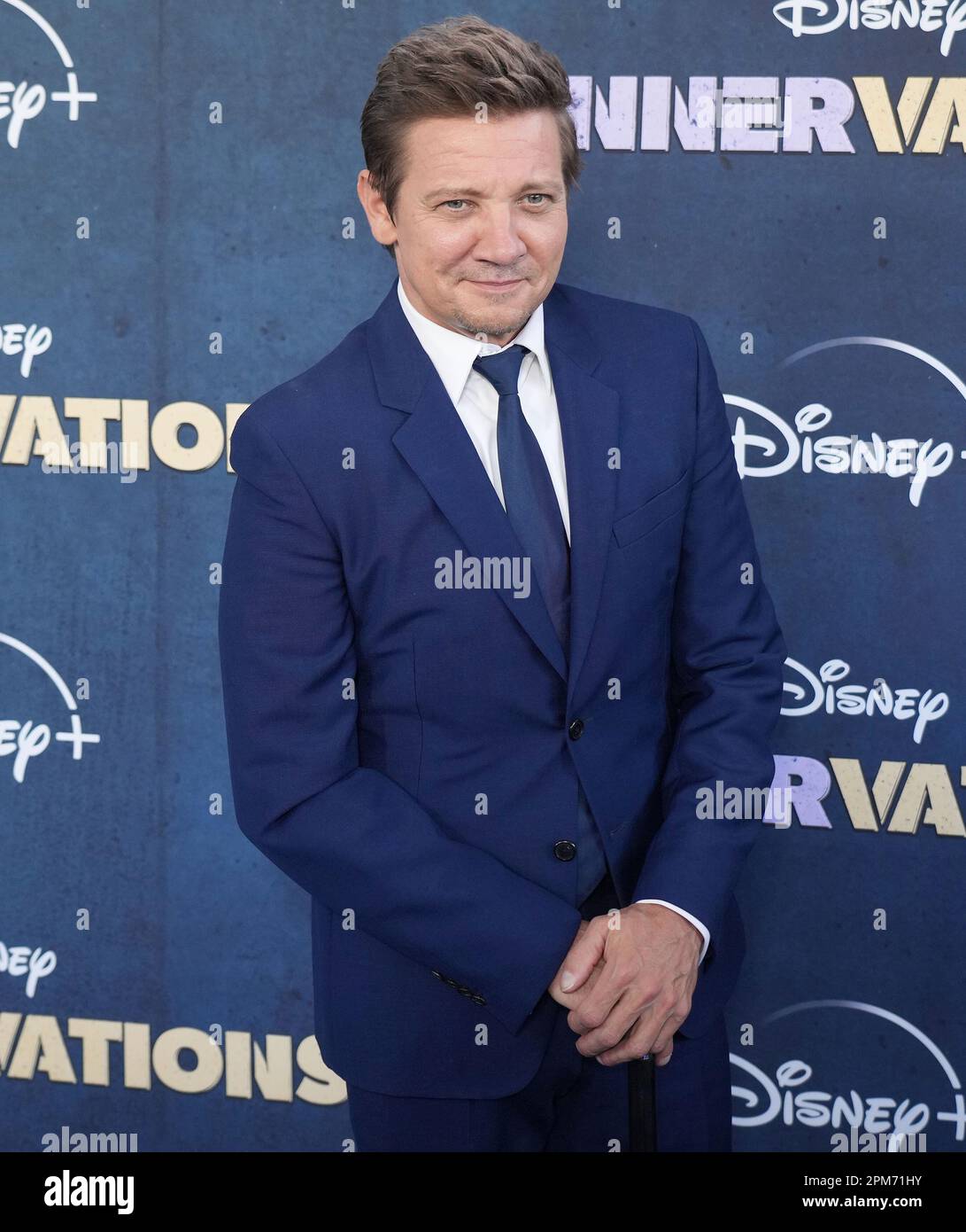 Los Angeles, USA. 11th Apr, 2023. Jeremy Renner arrives at the Disney ...