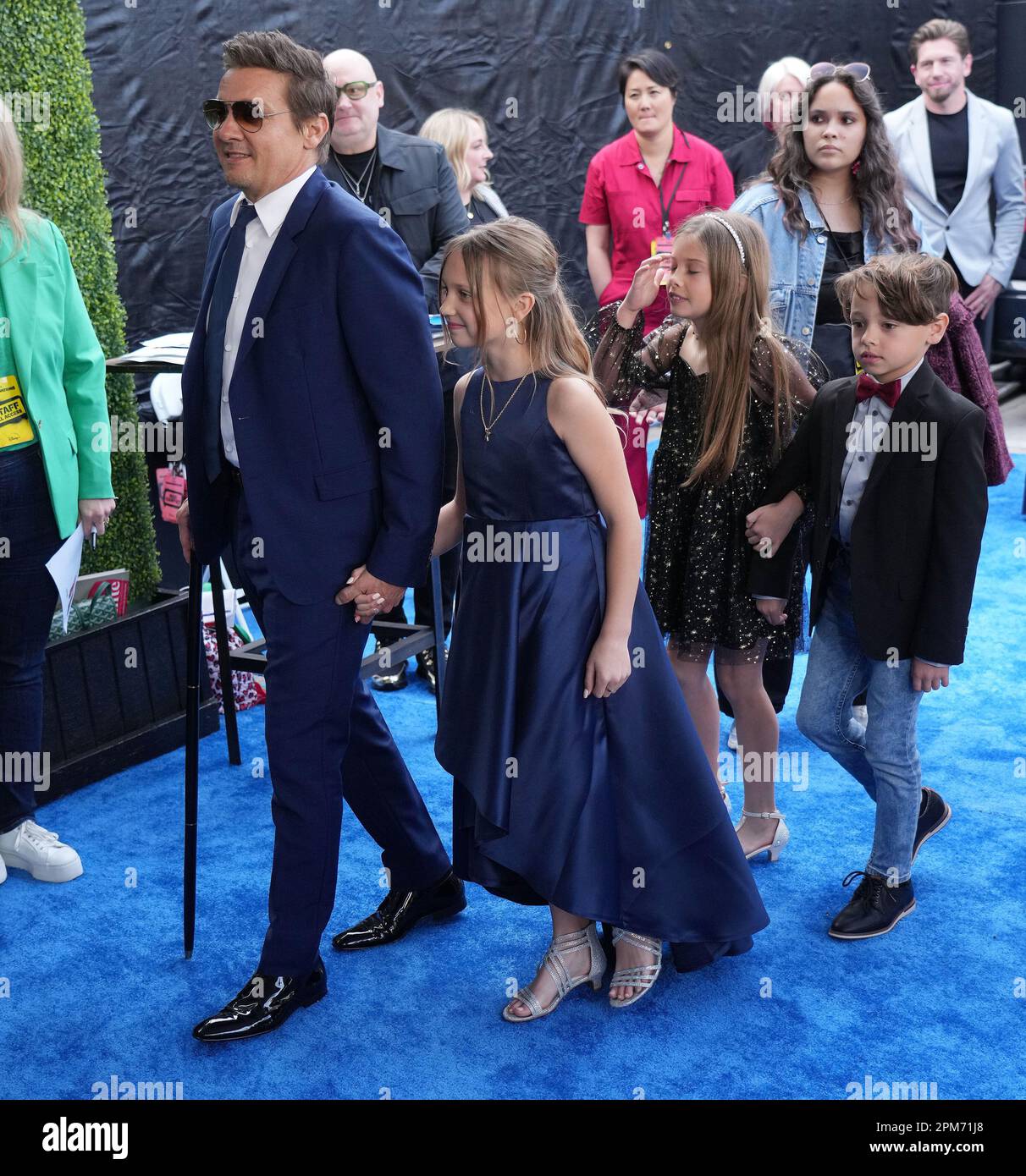 Los Angeles, USA. 11th Apr, 2023. (L-R) Jeremy Renner and Ava Berlin ...