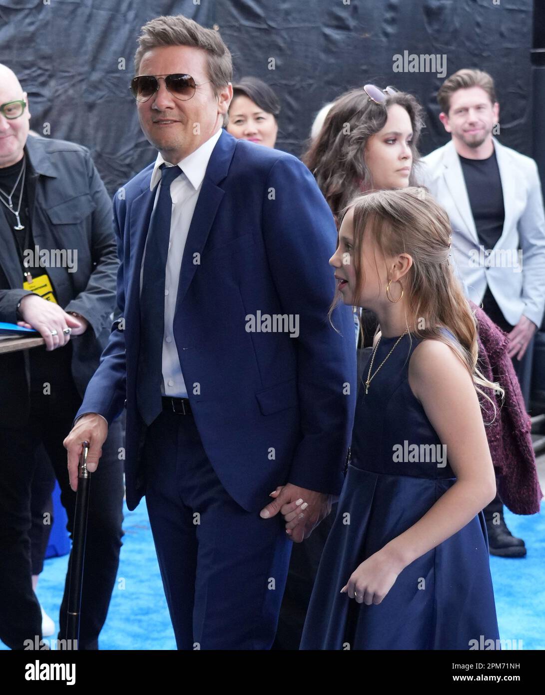 Los Angeles, USA. 11th Apr, 2023. (L-R) Jeremy Renner and Ava Berlin ...