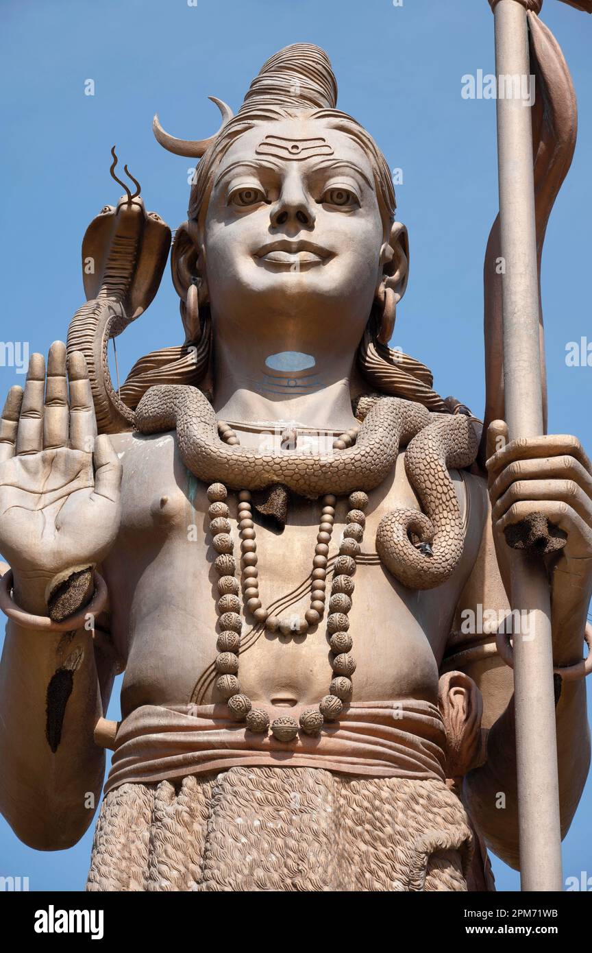 132 feet tall idol of Lord Shiva, situated in Neelkanth Mahadev Mandir ...