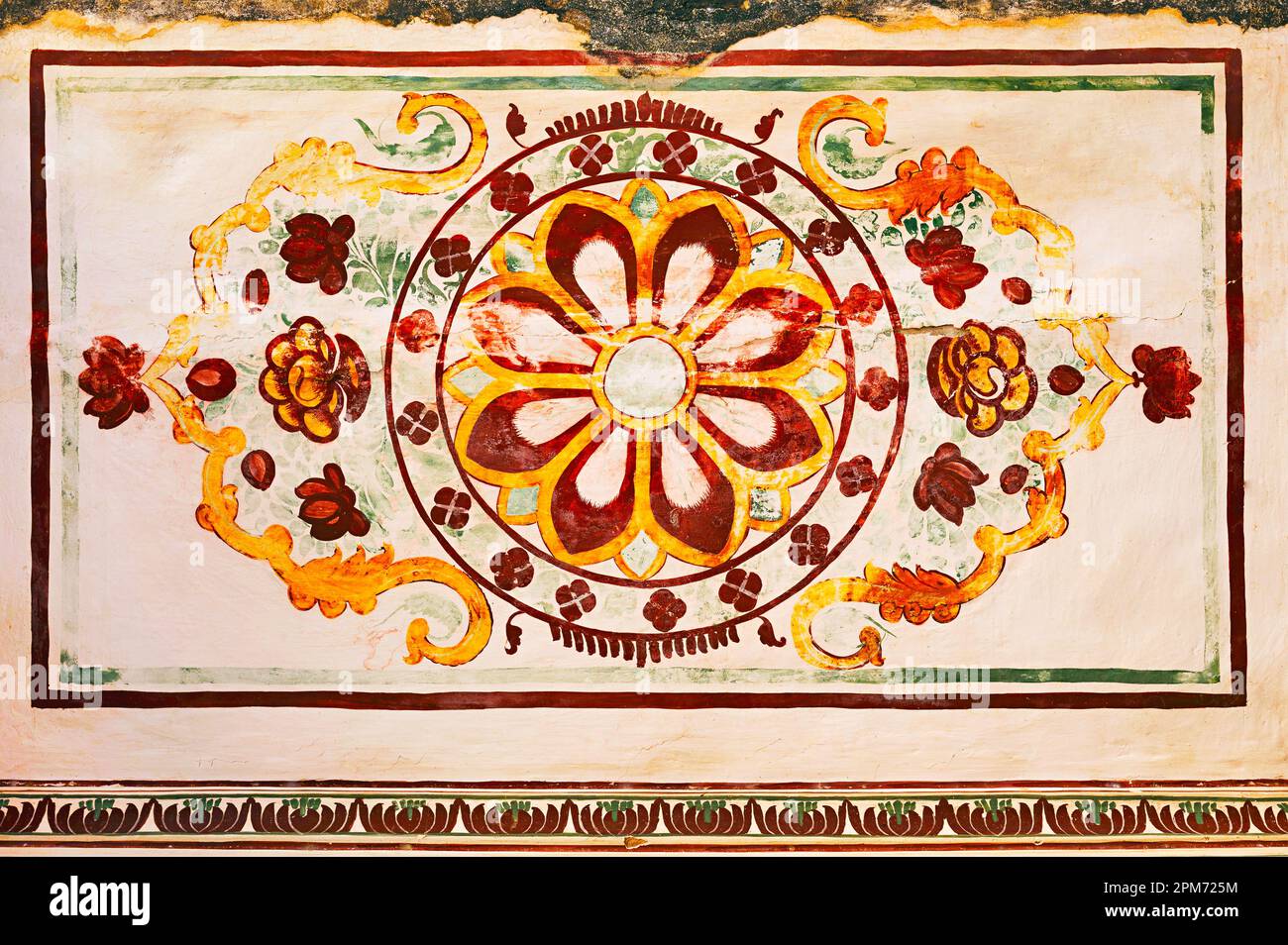 Colourful paintings on the ceiling of Shri Raghunath Ji Ka Bada Mandir ... Colourful paintings on the ceiling of Shri Raghunath Ji Ka Bada Mandir ...