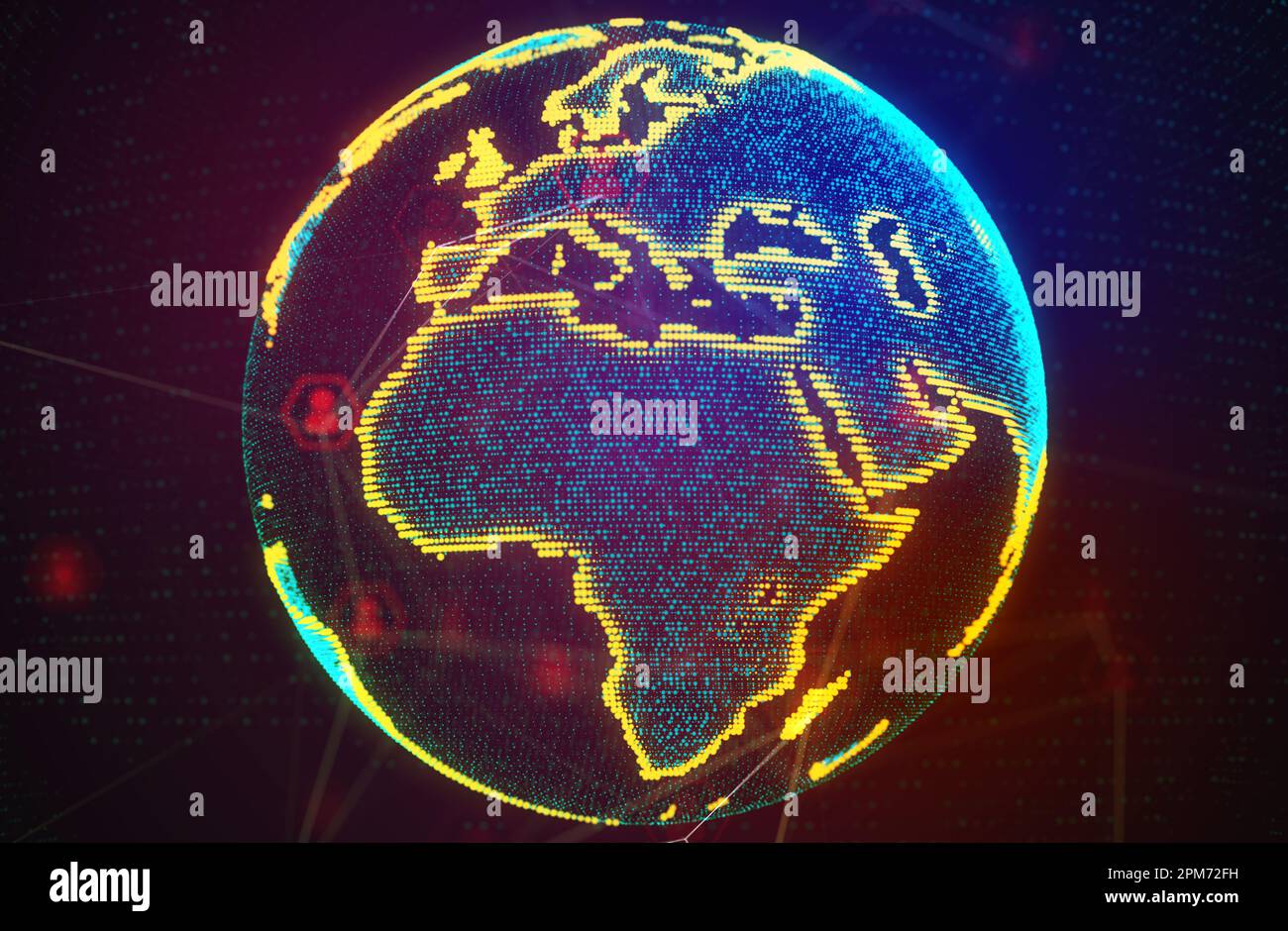 Global network connection. World map point and line composition concept ...