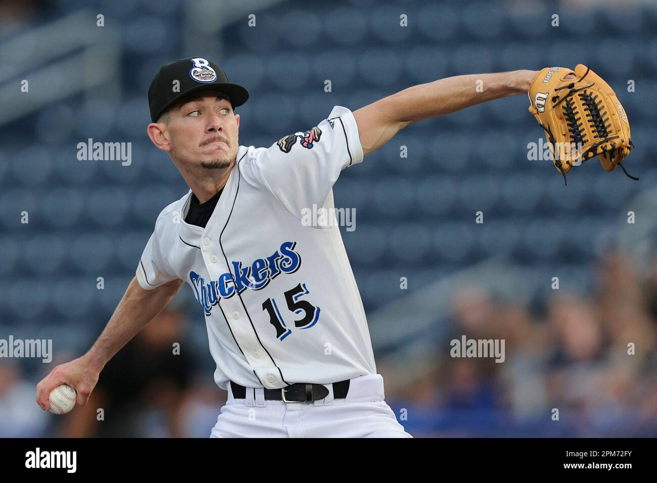Biloxi, Mississippi, USA. 11th Apr, 2023. Biloxi Shuckers pitcher ...