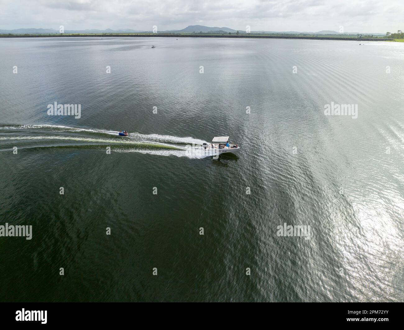 Mackay, Queensland, Australia - April 2023: Drone aerial of a power ...