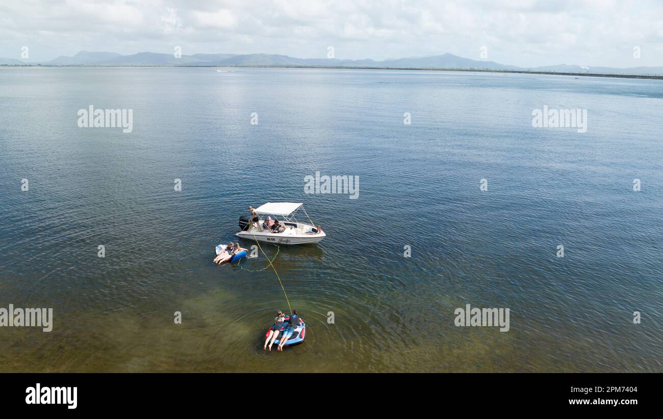 Mackay, Queensland, Australia - April 2023: Drone aerial of a power ...