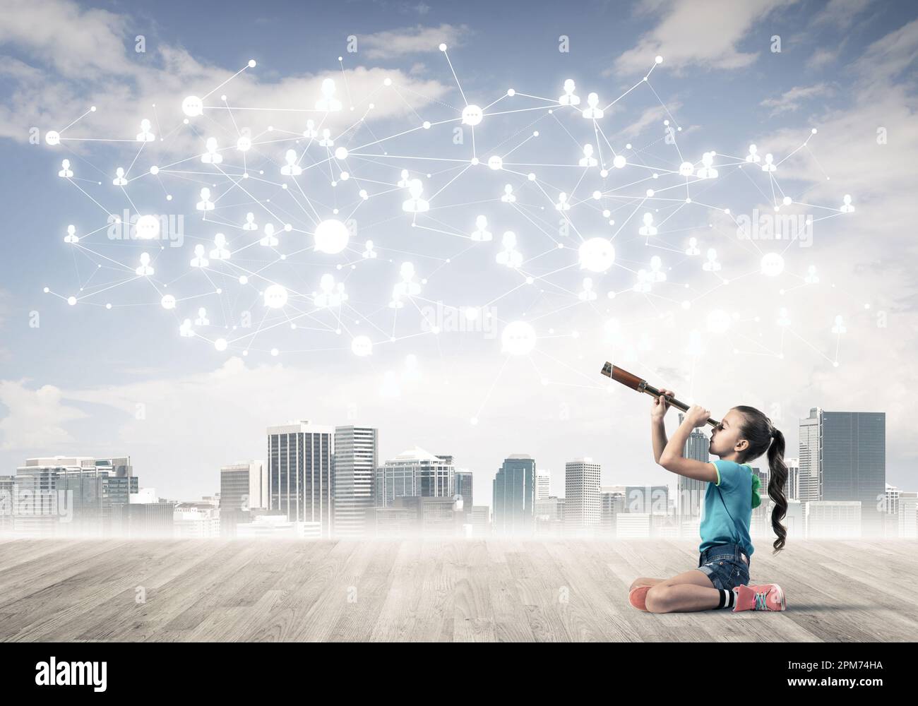 Concept of social wireless connection and internet use for ...