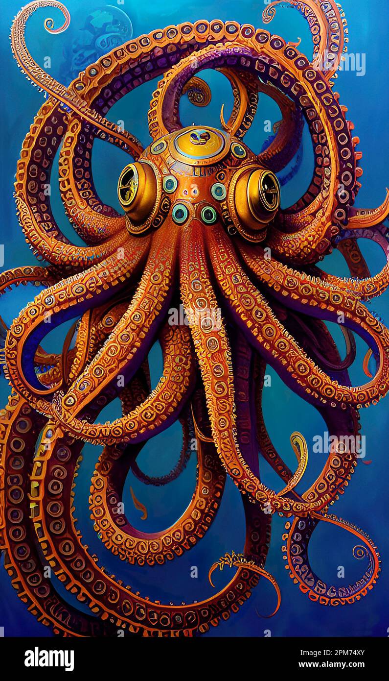 Steampunk octopus hi-res stock photography and images - Alamy