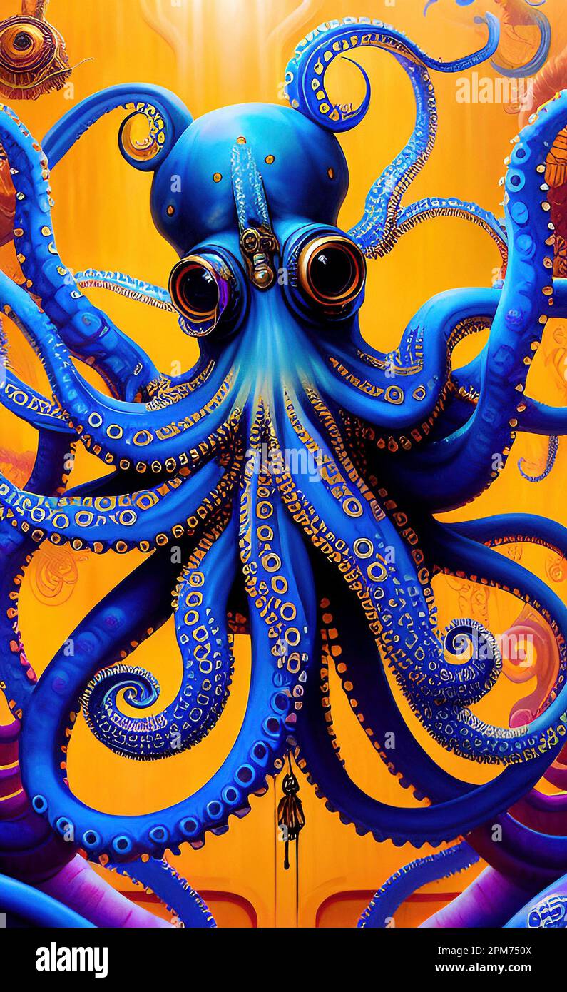 Sea creature cartoon hi-res stock photography and images - Alamy