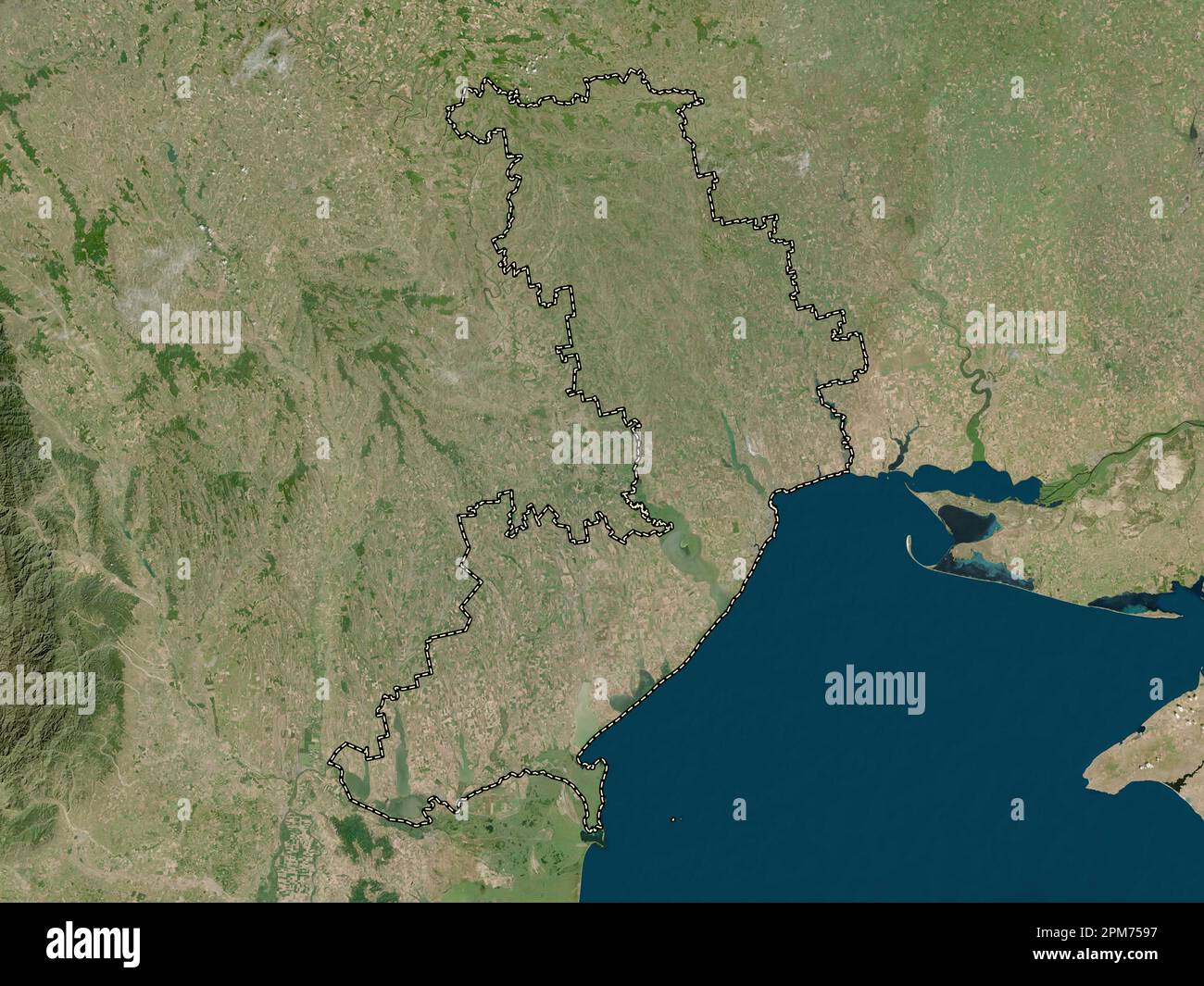 Odessa, region of Ukraine. Low resolution satellite map Stock Photo - Alamy