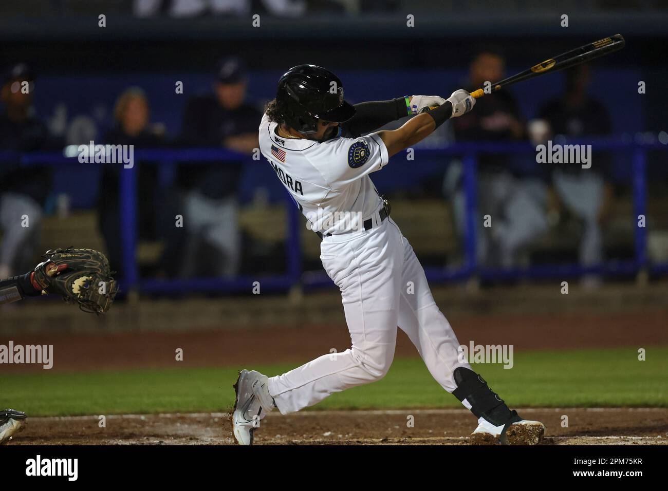 Biloxi, Mississippi, USA. 11th Apr, 2023. Biloxi Shuckers infielder ...