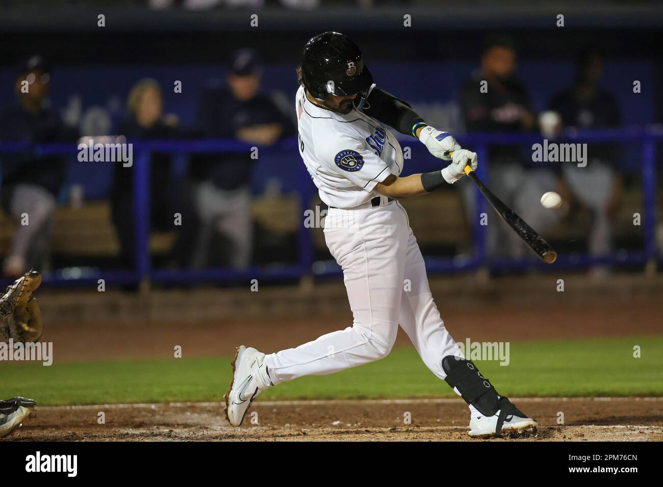 Biloxi, Mississippi, USA. 11th Apr, 2023. Biloxi Shuckers infielder ...