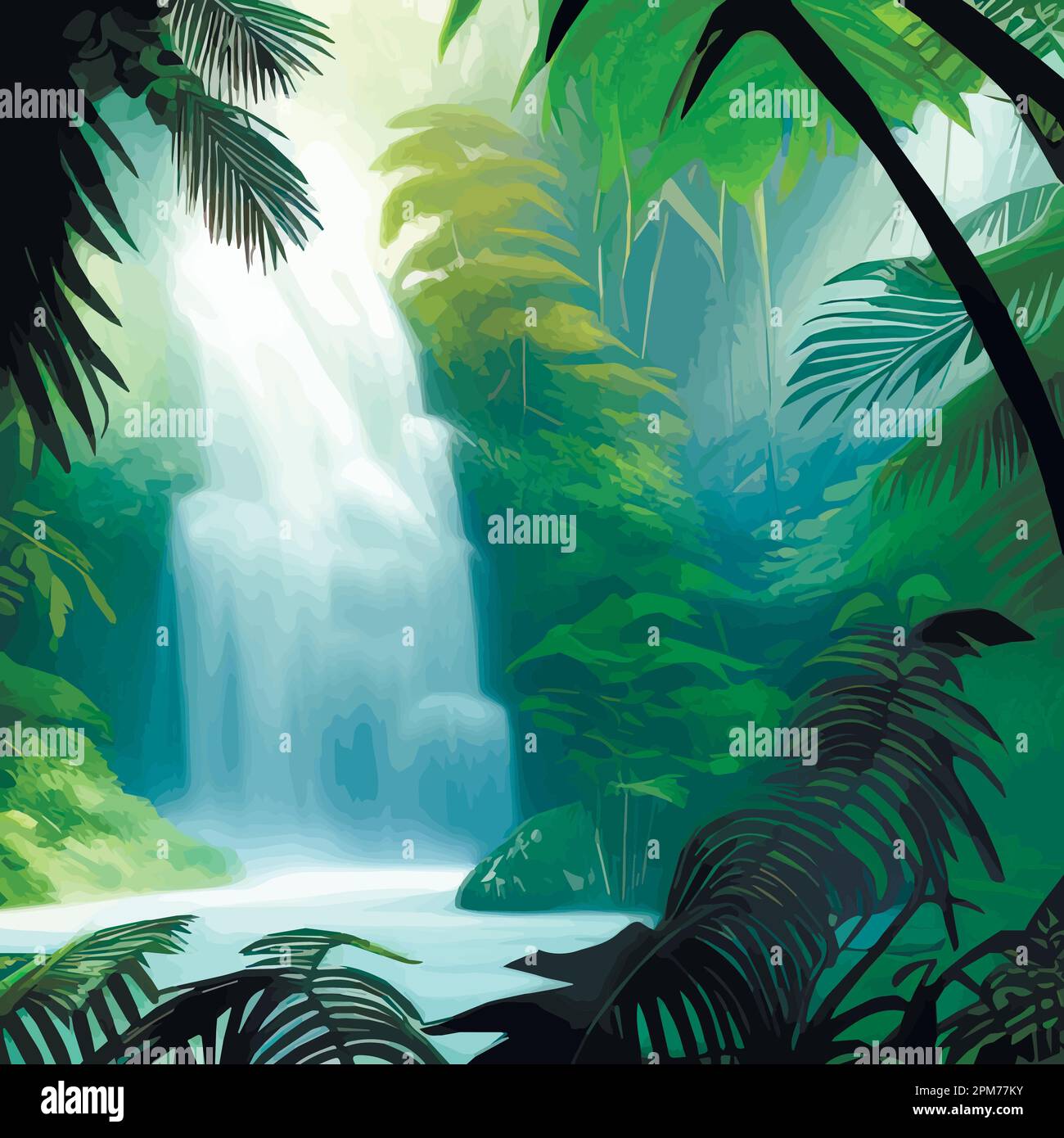 Waterfalls are wonderful Stock Vector Images - Alamy