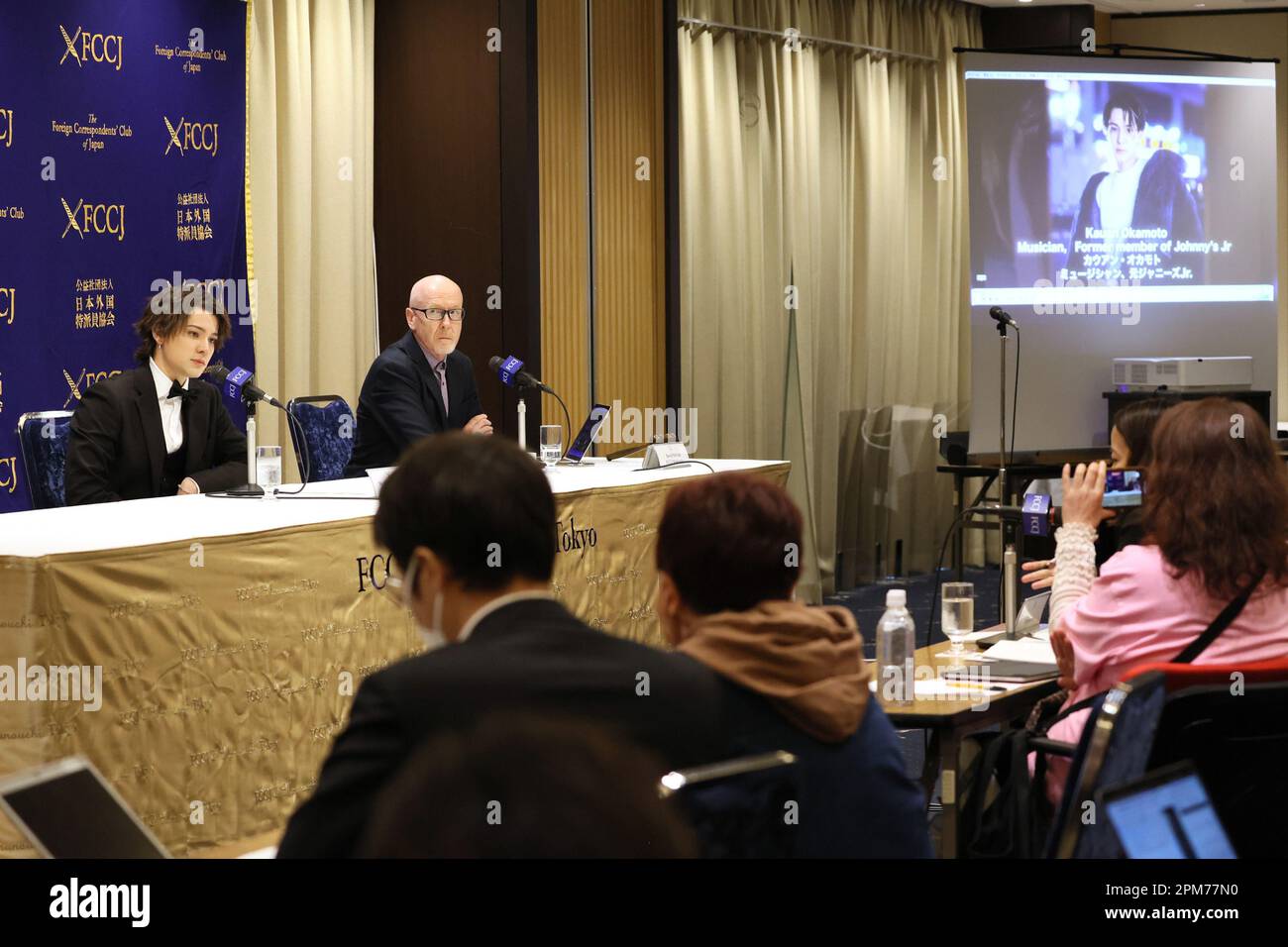 Tokyo, Japan. 12th Apr, 2023. Japanese Brazilian musician Kauan Okamoto ...