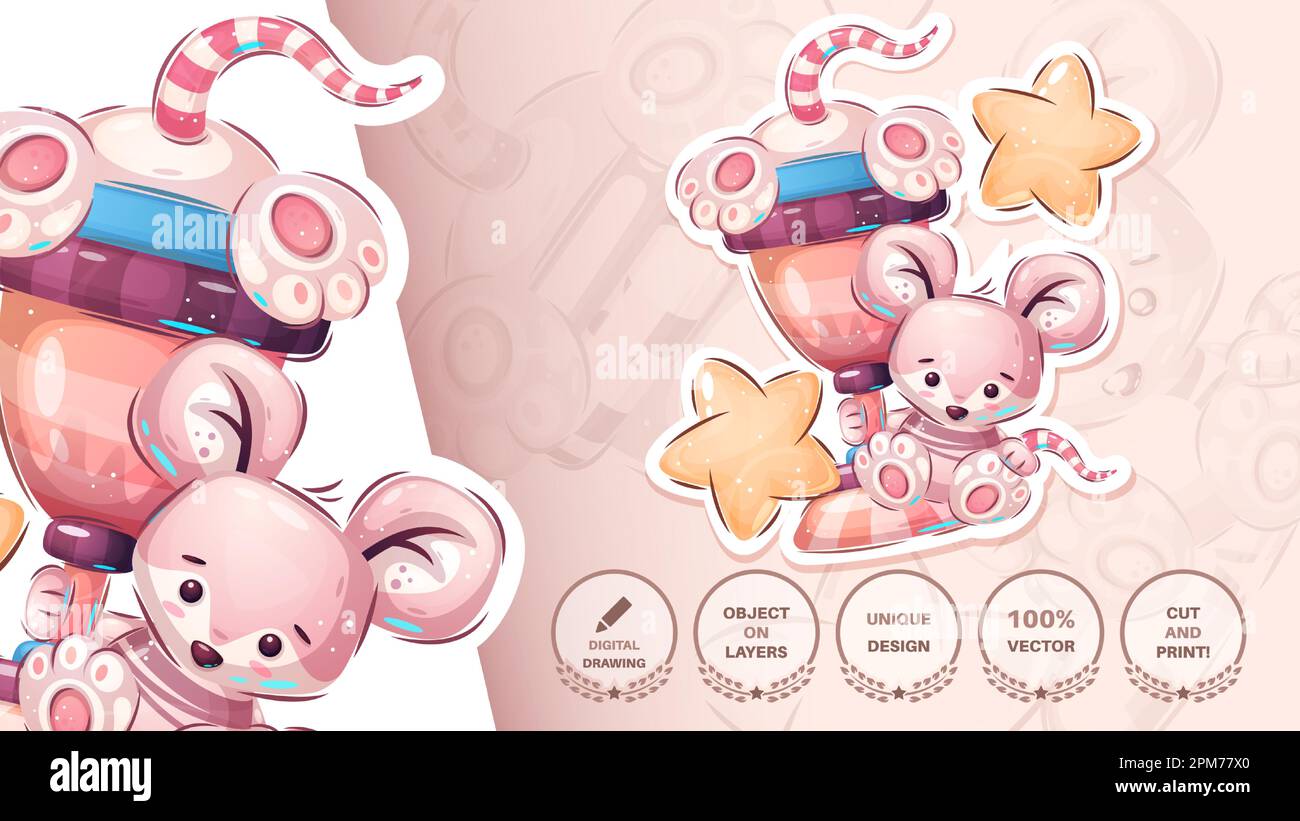 Cute mouse winner - funny character Stock Vector Image & Art - Alamy