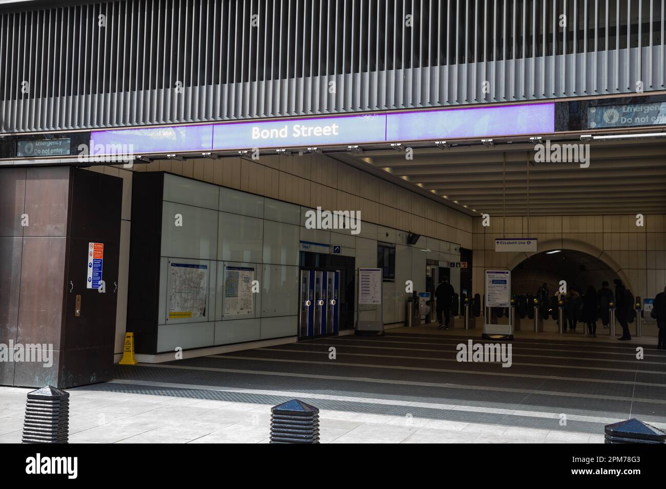 Bond Street Station on the Elizabeth Line in Hanover Square, London ...