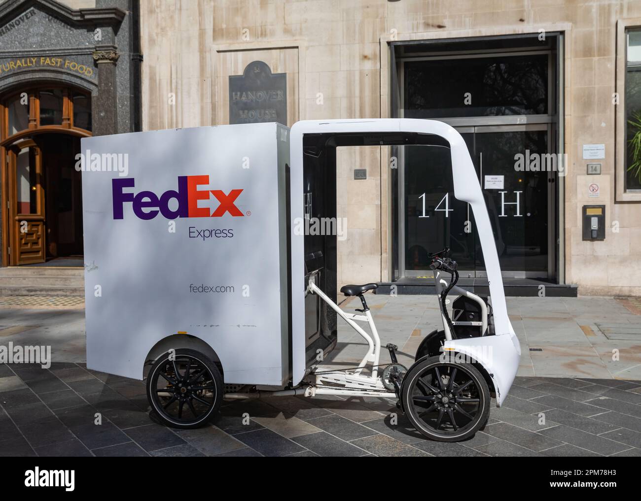 FedEx Express small pushbike van parked near Bond Street Station Stock ...