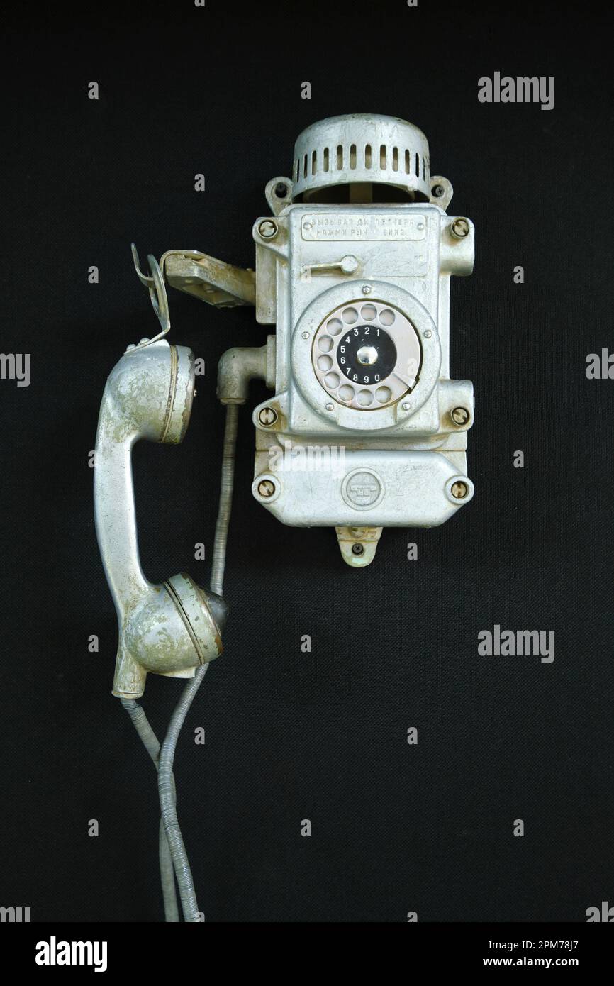 Soviet rotary wall telephone hi-res stock photography and images - Alamy