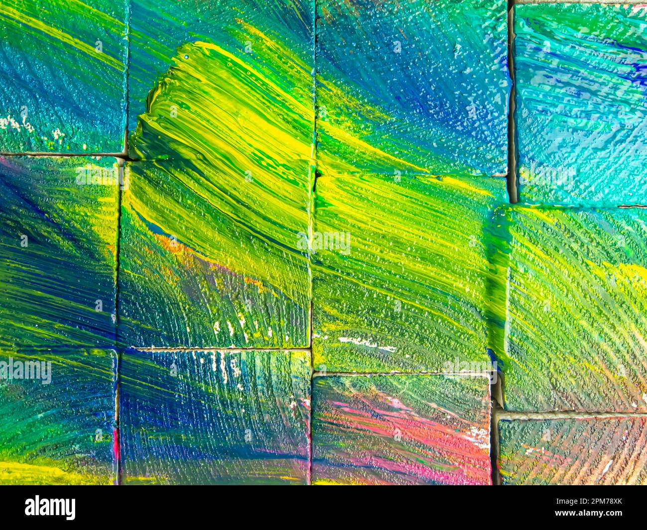 Colorful pine cubes.Colorful wooden textures. Pine texture painted in ...