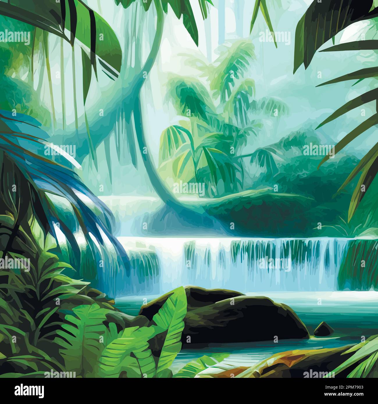 Alien planet jungle Stock Vector Images - Alamy