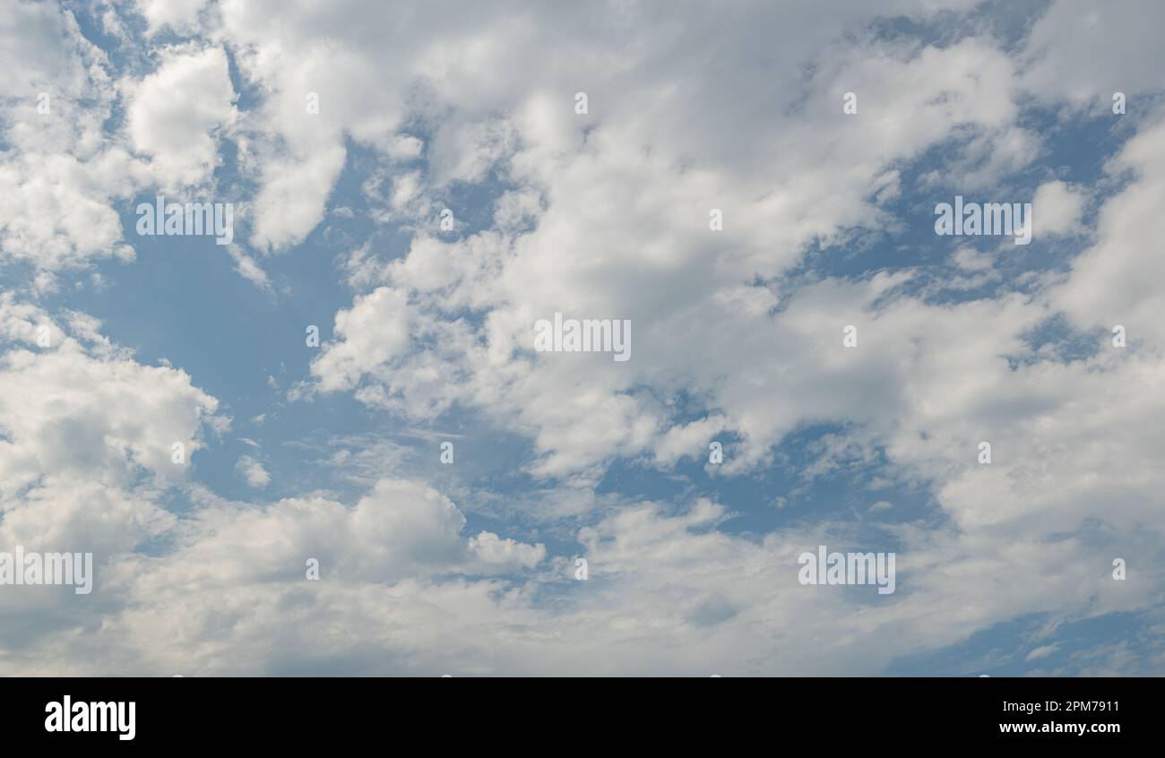 blue sky with white cloud background. turquoise sky with different ...