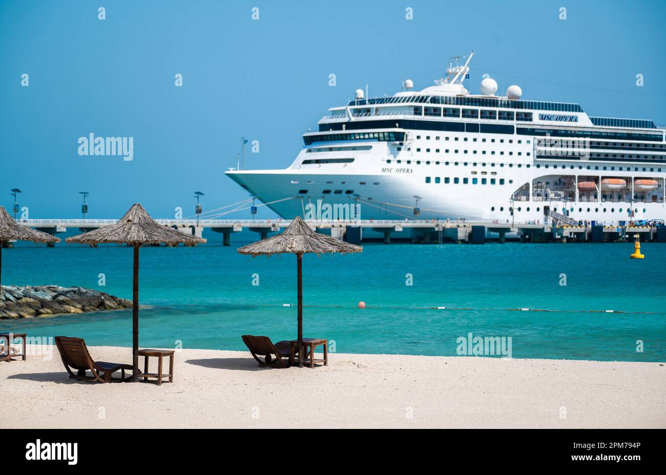 Dubai, United Arab Emirates - April 4, 2023: Cruise ship MSC Opera ...