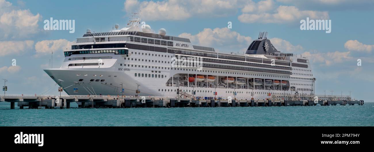 Dubai, United Arab Emirates - April 4, 2023: Cruise ship MSC Opera ...