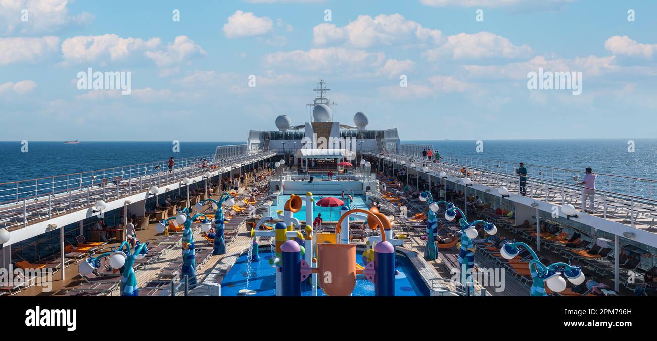 Dubai, United Arab Emirates - April 4, 2023: Cruise ship MSC Opera ...