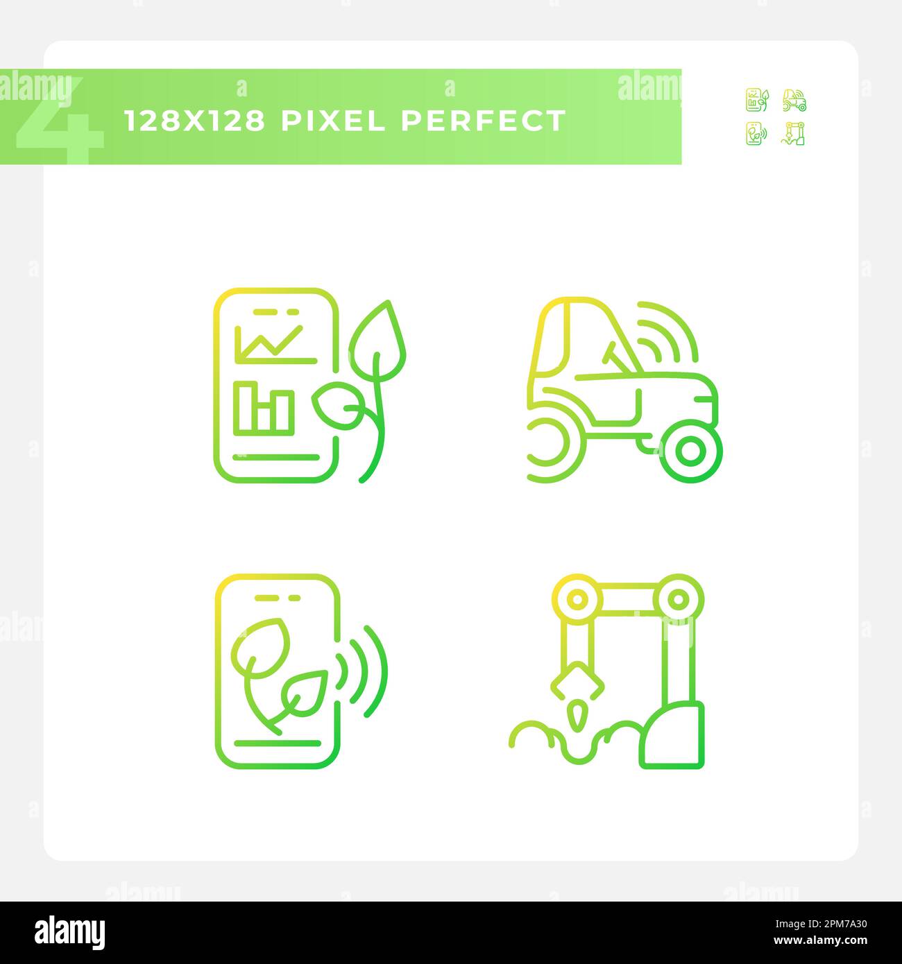 Agricultural Technologies Gradient Linear Vector Icons Set Stock Vector Image And Art Alamy