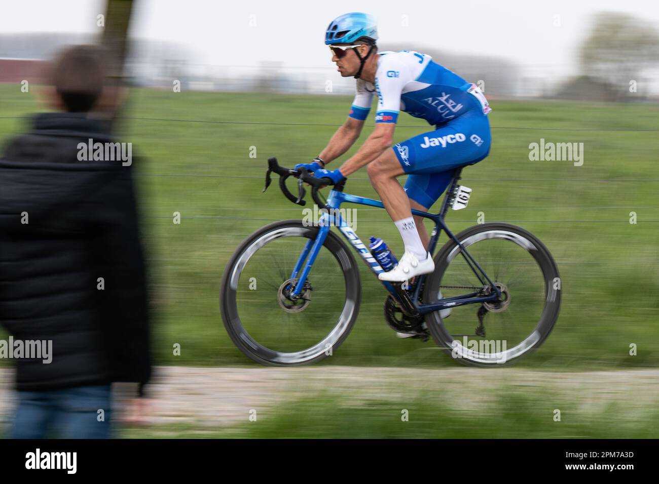Zdeněk Štybar rides across the cobbles of the Auchy-Lez-Orchies à ...