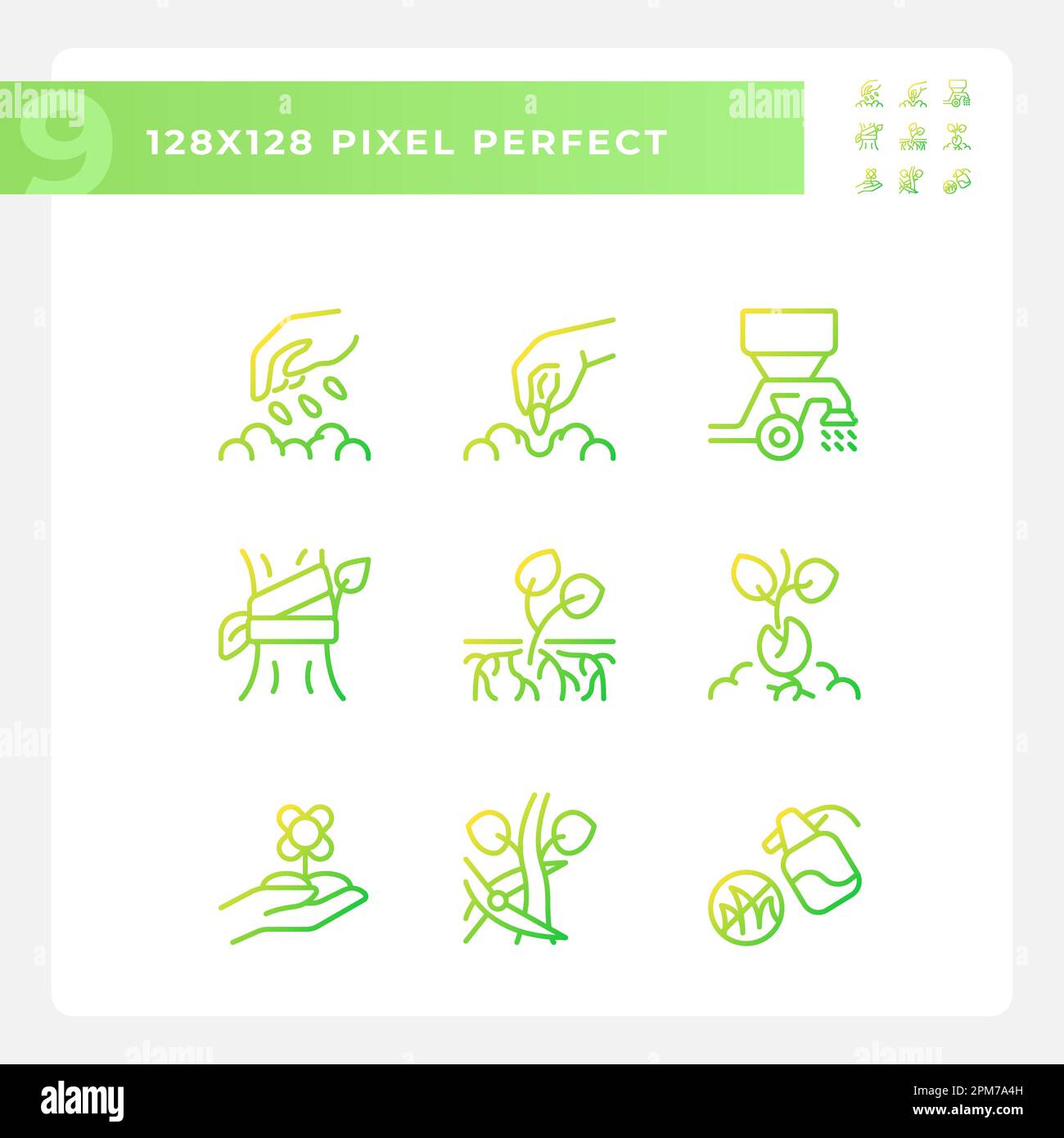 Agriculture gradient linear vector icons set Stock Vector Image & Art - Alamy