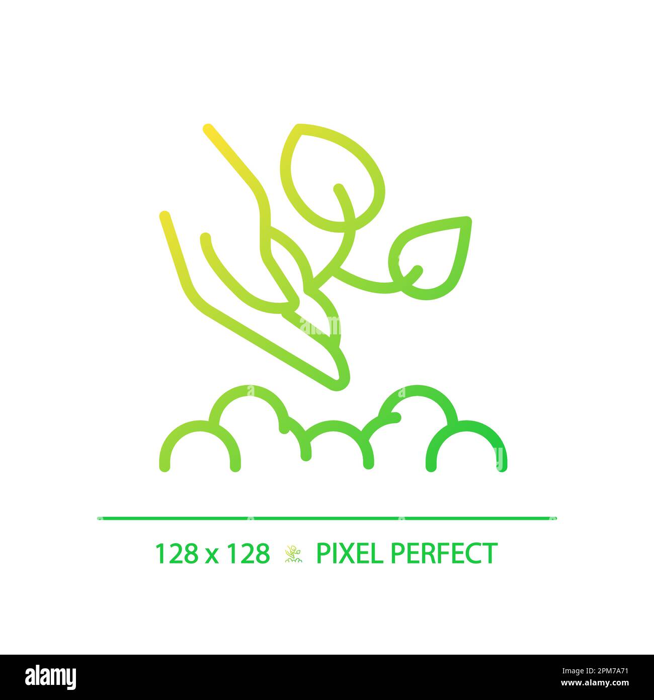 Replanting gradient linear vector icon Stock Vector Image & Art - Alamy