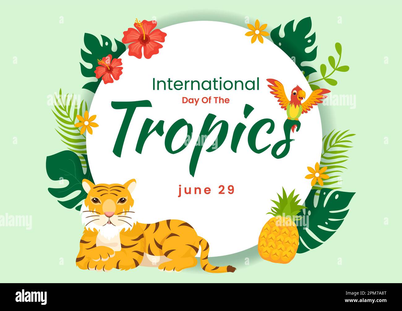 International Day of the Tropic Vector Illustration on 29 June with ...