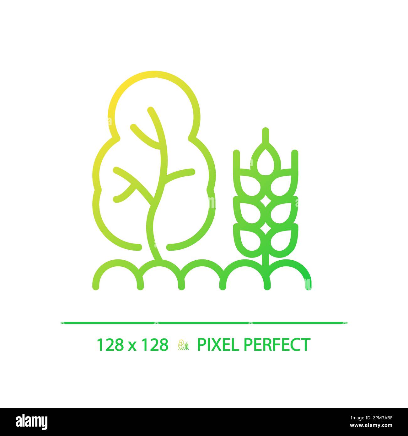 Agroforestry gradient linear vector icon Stock Vector Image & Art - Alamy