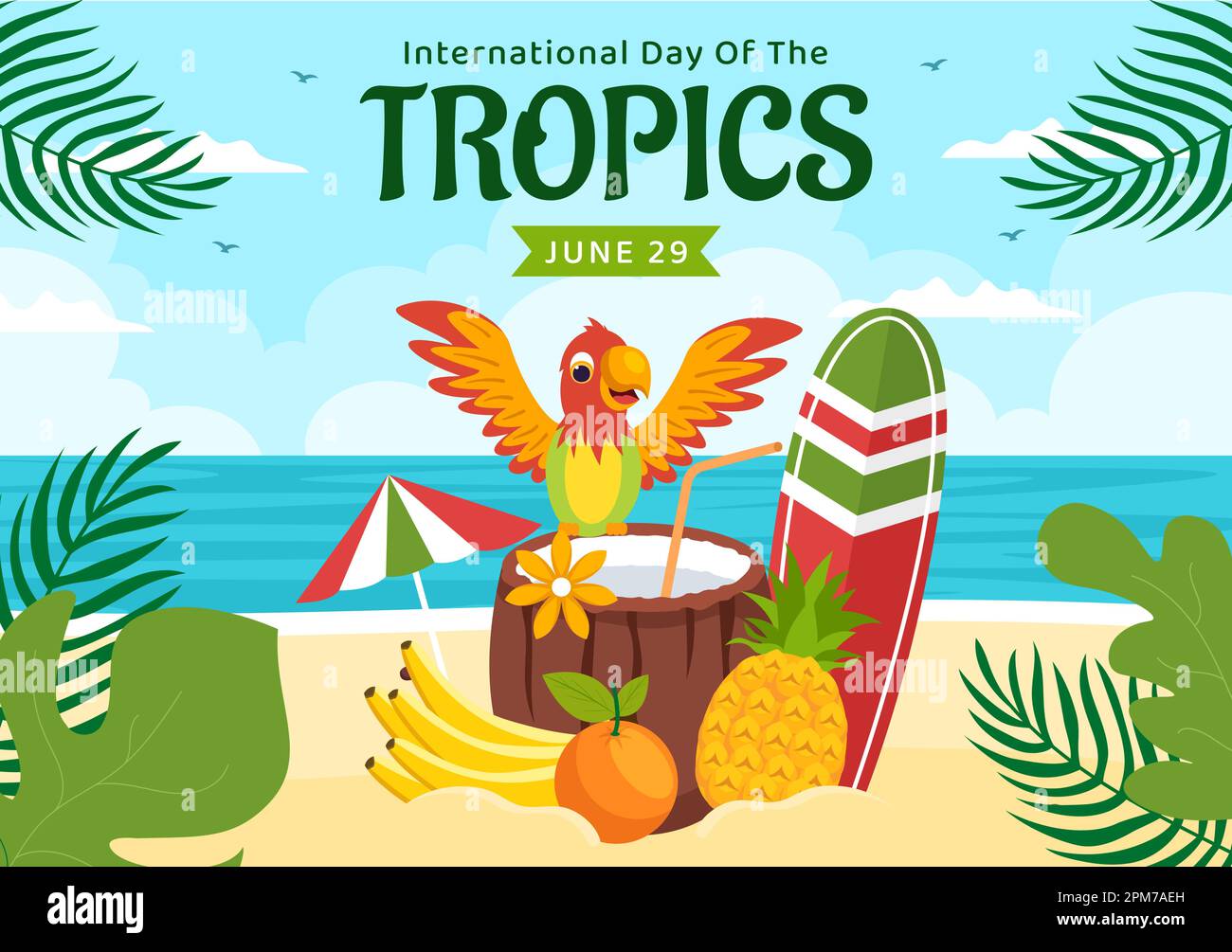 International Day of the Tropic Vector Illustration on 29 June with ...