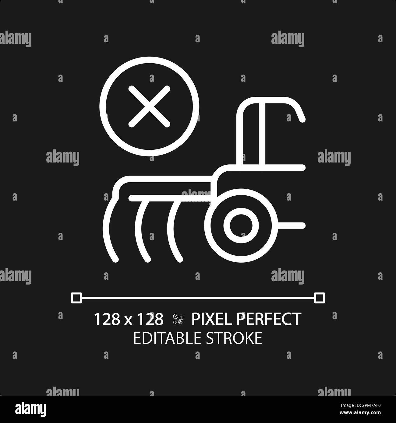 No till farming white linear icon for dark theme Stock Vector Image ...