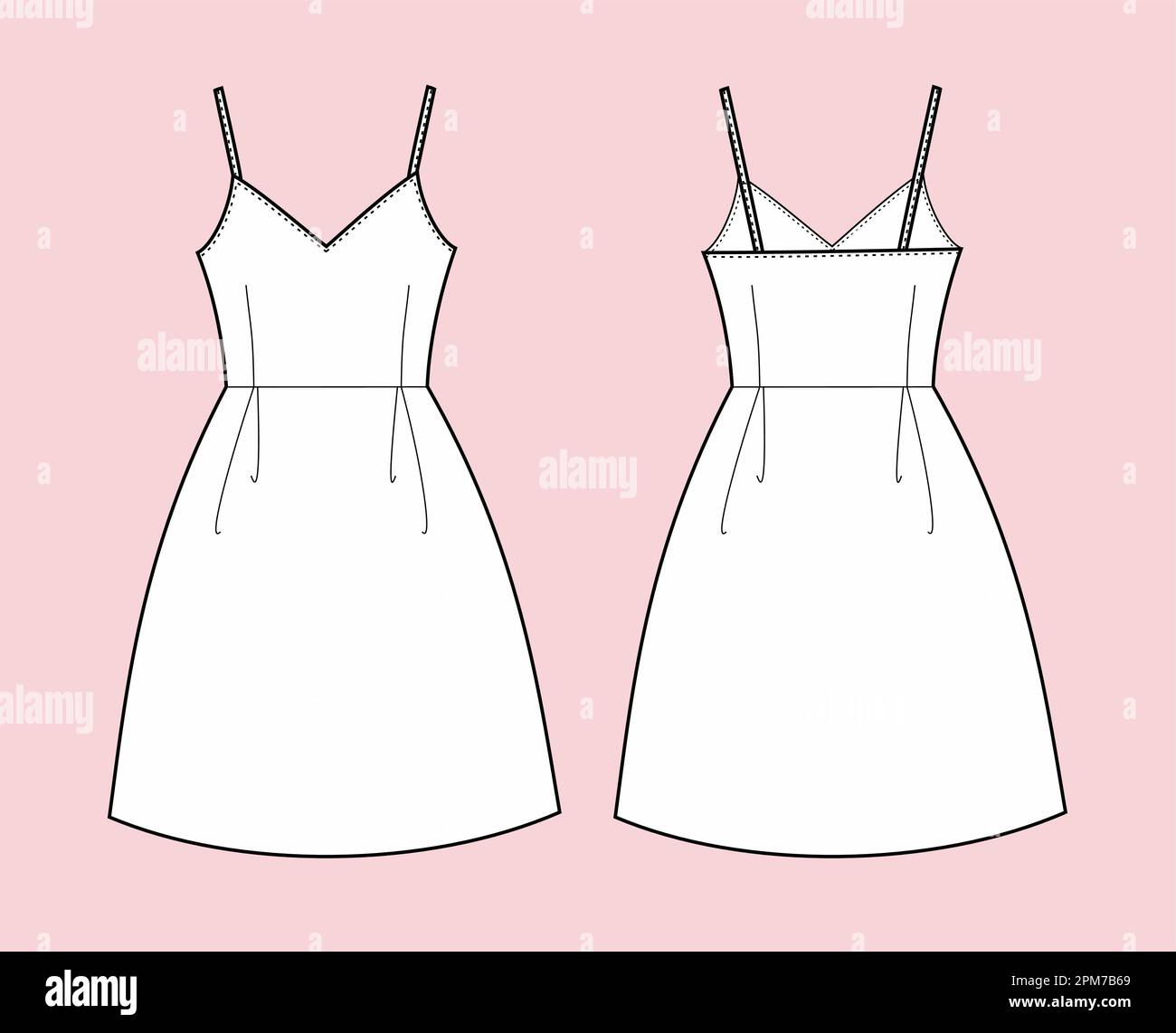 Strap dress vector hi-res stock photography and images - Alamy