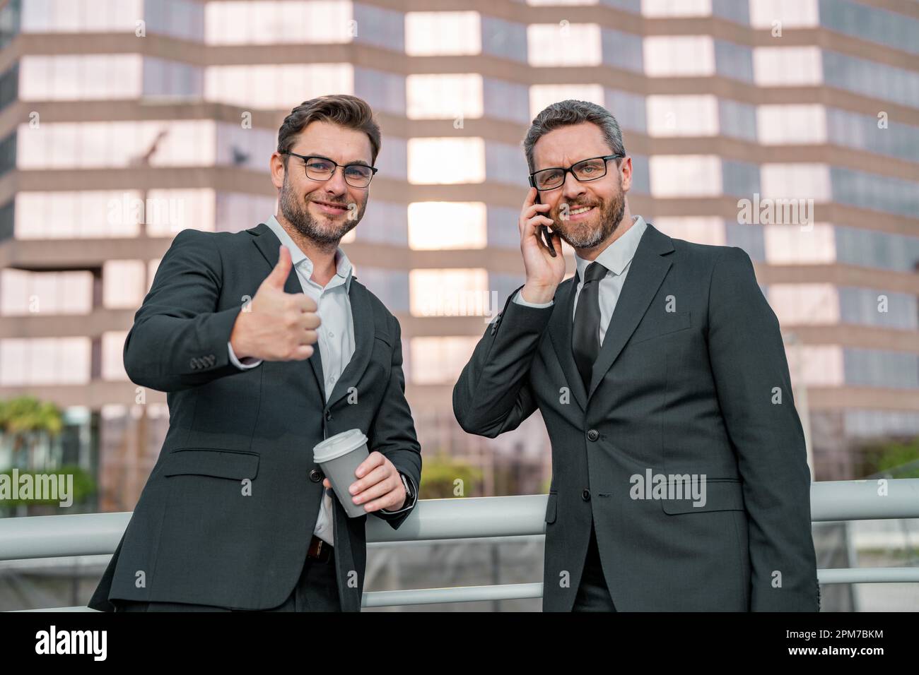 Two successful business men brainstormed ideas for their next business ...