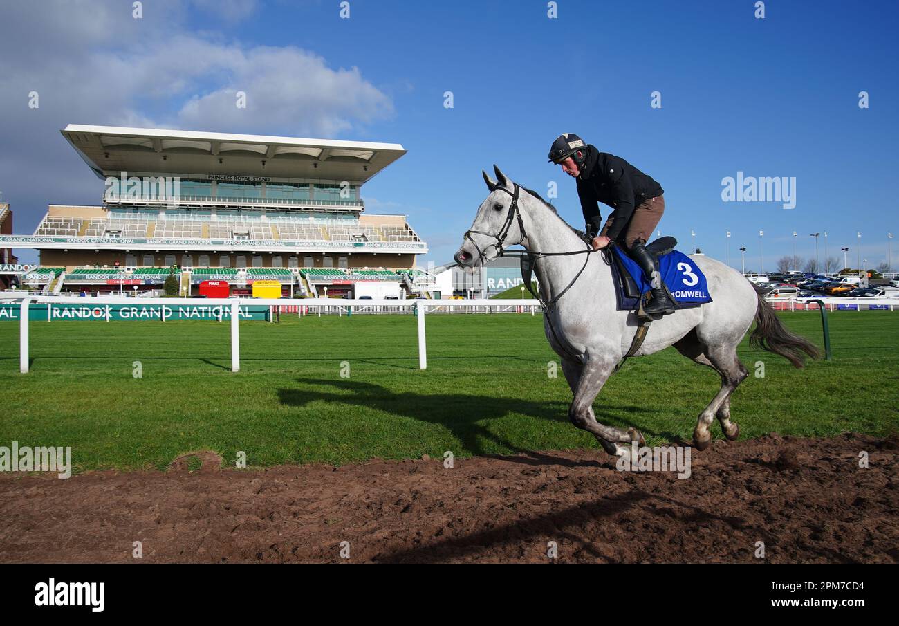 A Horse on the gallops ahead of the Randox Health Grand National ...