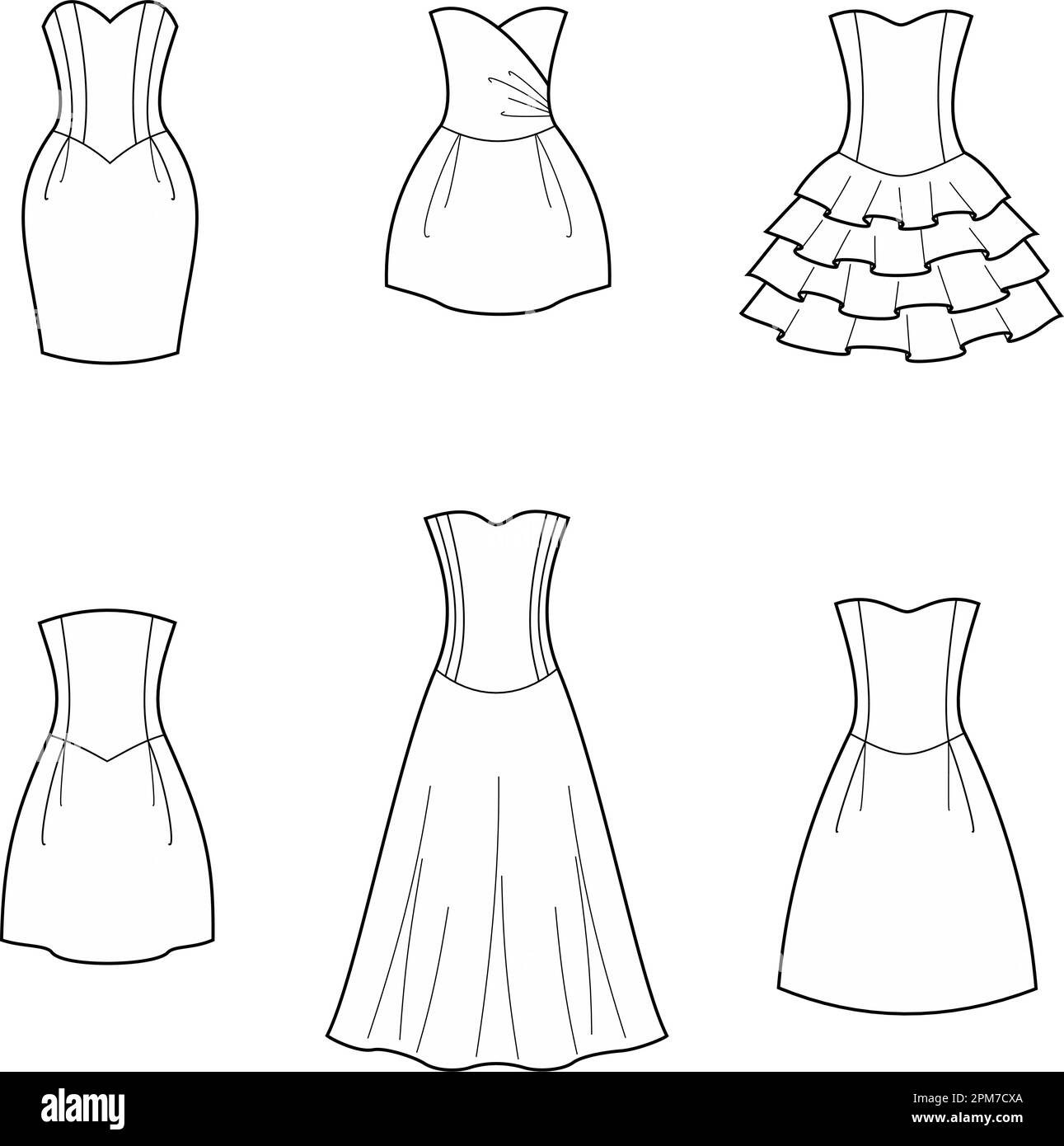 Dress Tech Pack Design, Technical Drawing For Apparel Bulk