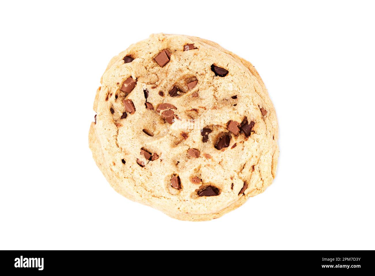Chocolate chip cookie isolated on white background. sweet food ...