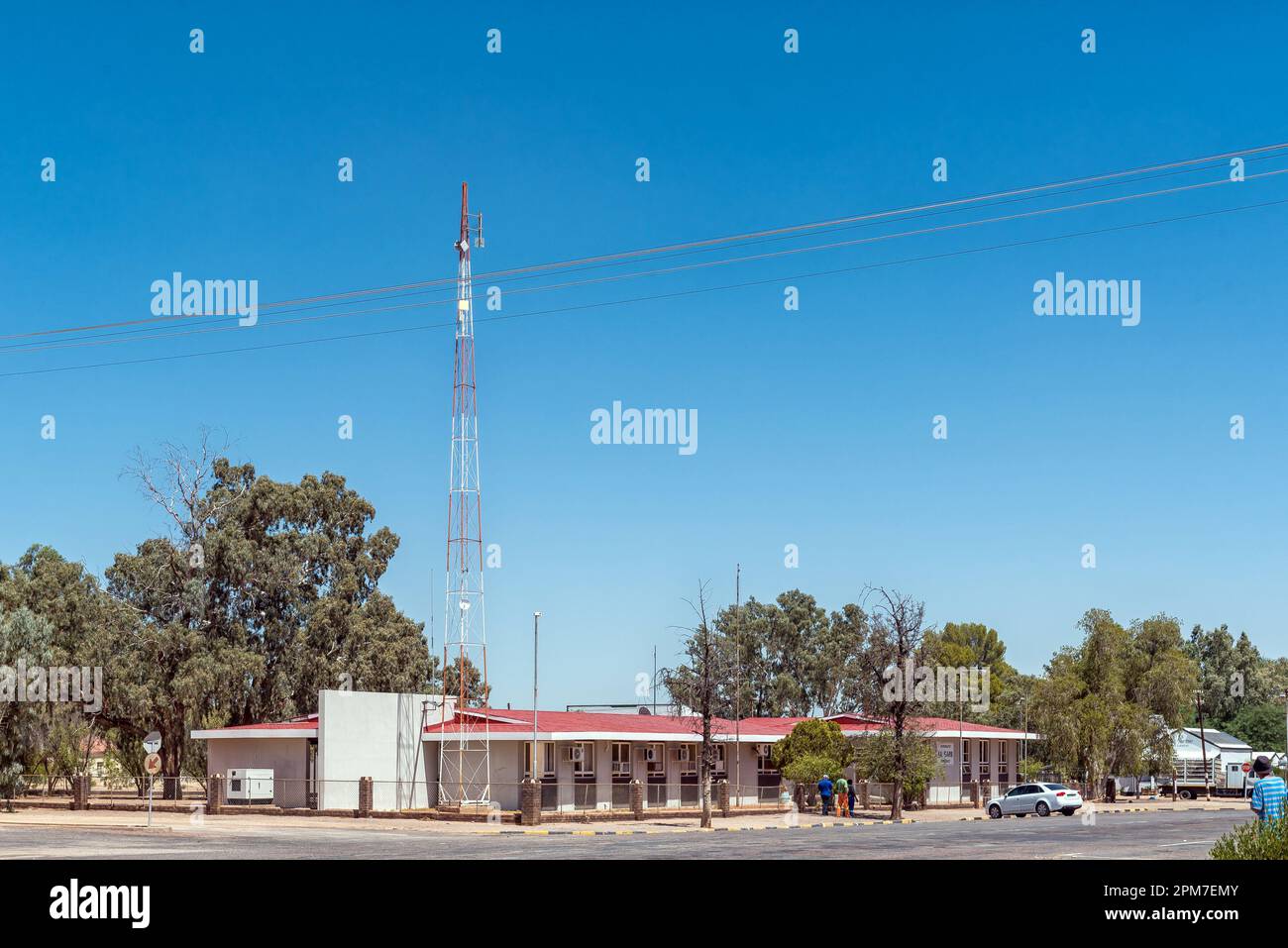 Kenhardt, South Africa - Feb 28 2023: A street scene, with the building ...