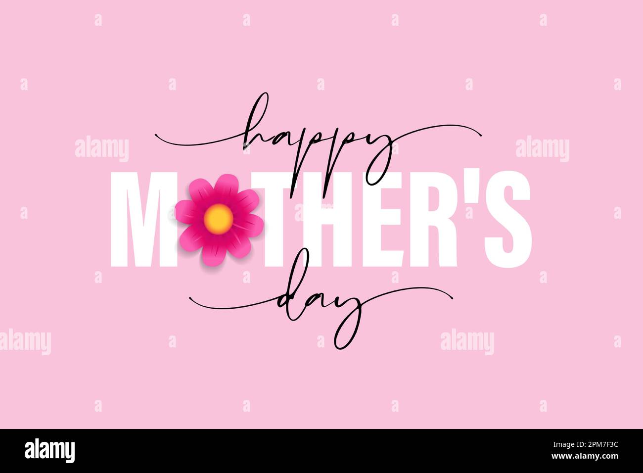 Happy Mothers day elegant calligraphy and flower. Mother's Day ...