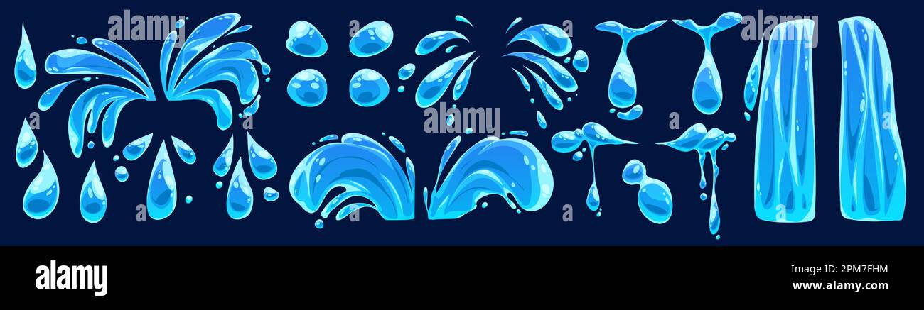 Cartoon water tear vector icon set vector. Liquid drop graphic with ...