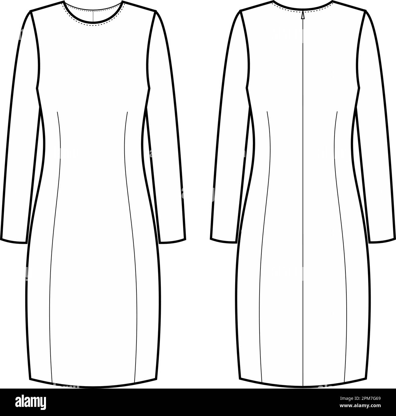 Girl in black outerwear Stock Vector Images - Alamy