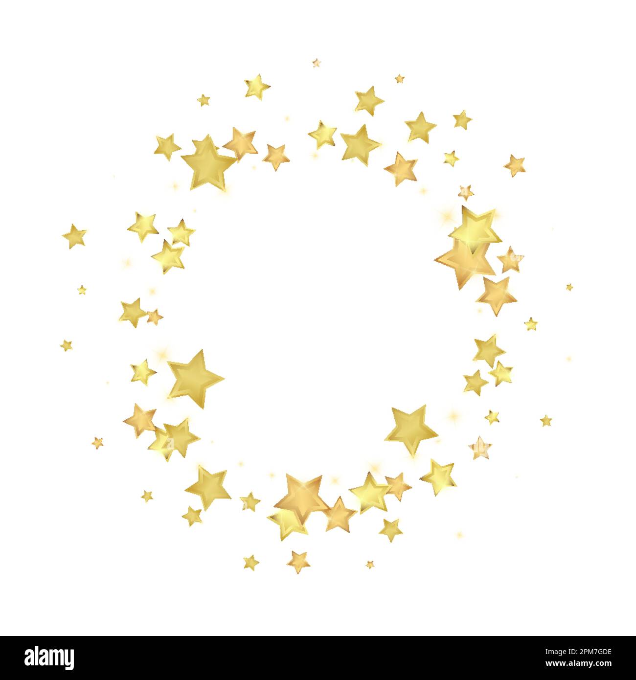 Magic stars vector overlay. Gold stars scattered around randomly ...
